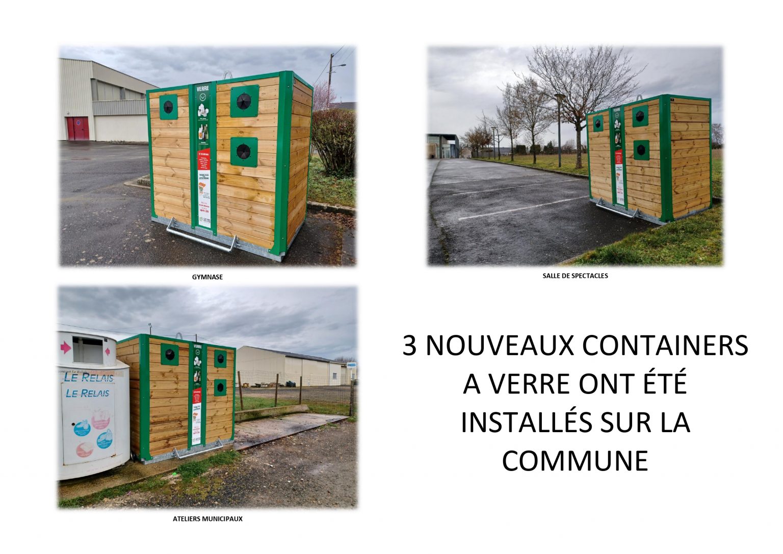 CONTAINERS A VERRE- RECYCLAGE- TRI SELECTIF - Commune de Neuvy-le-Roi
